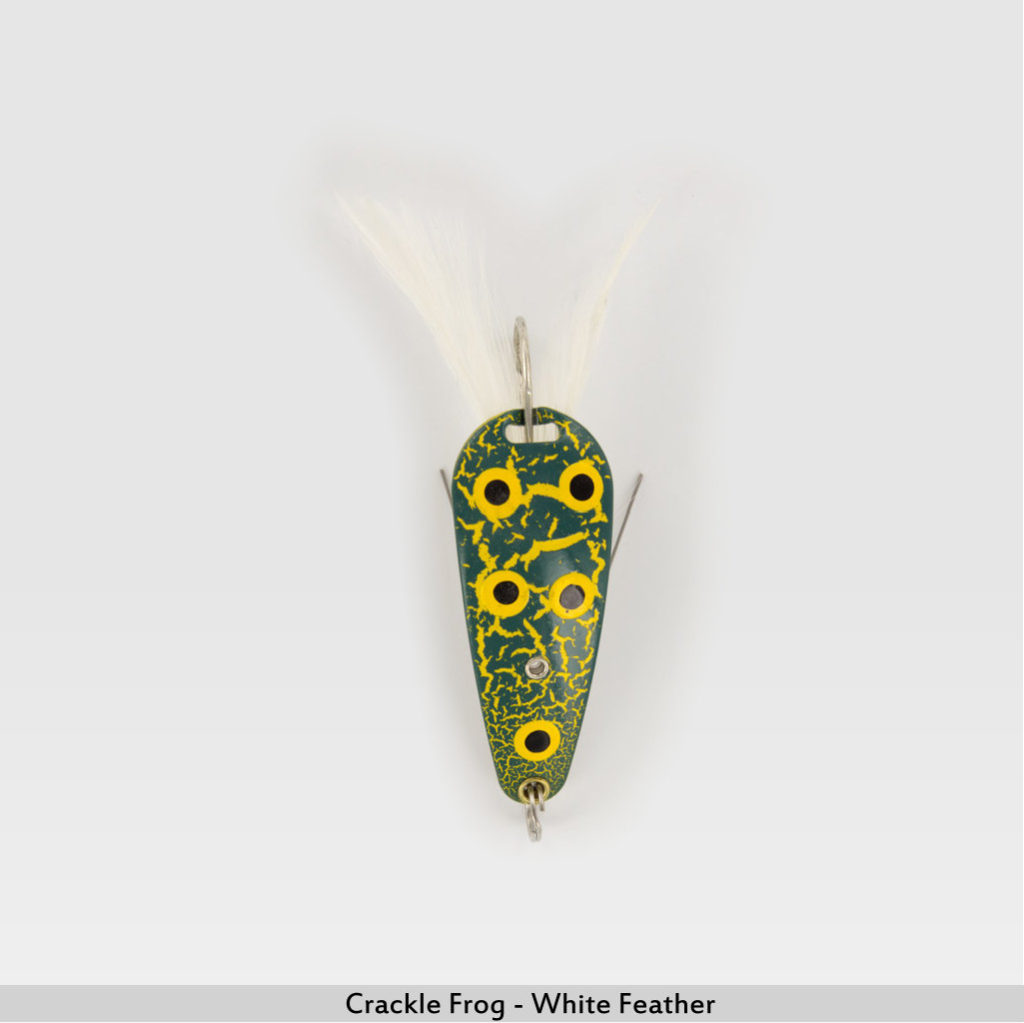 Crackle Frog – White Feather | Dardevle by Eppinger